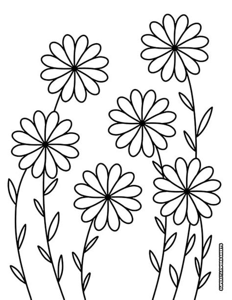 Flower Coloring Pages Superstar Worksheets Worksheets Library