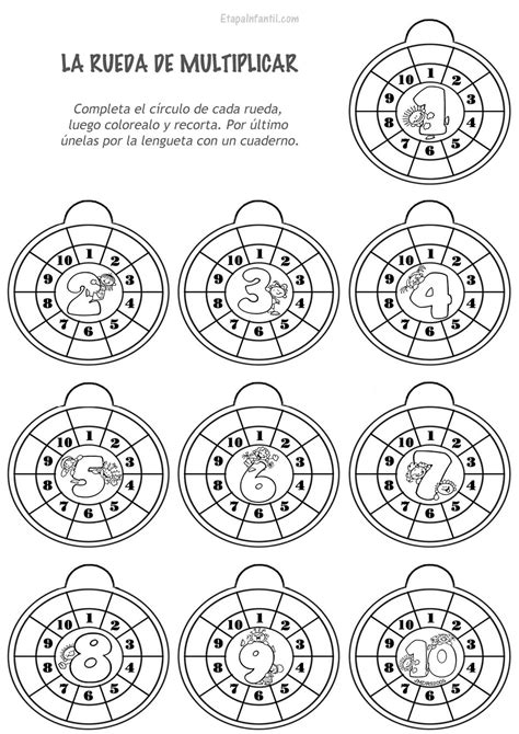 Fichas De Multiplicaciones Para Imprimir Etapa Infantil
