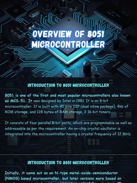 overview of 8051 microcontroller download free pdf microcontroller central processing unit