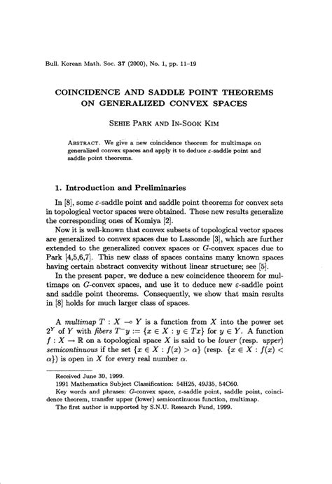 pdf saddle point theorems on generalized convex spaces