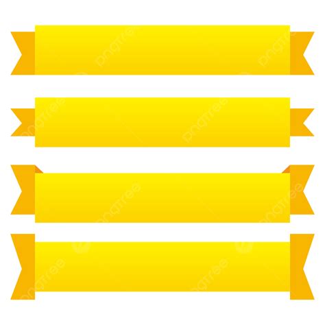 Yellow Simple Ribbon Ribbon Yellow Ribbon Ribbon Vector PNG