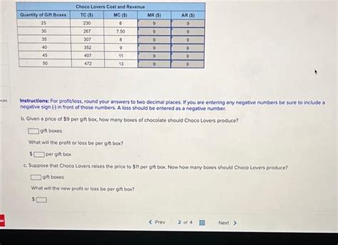 Solved The Table Below Shows The Total Cost TC And Chegg