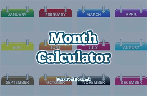 Month Calculator Find The Difference In Months Between Two Dates
