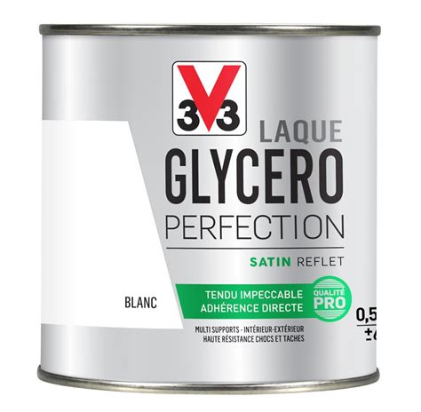 Peinture Laque Glycéro Satin Blanc Pot 0 5l Bricorama