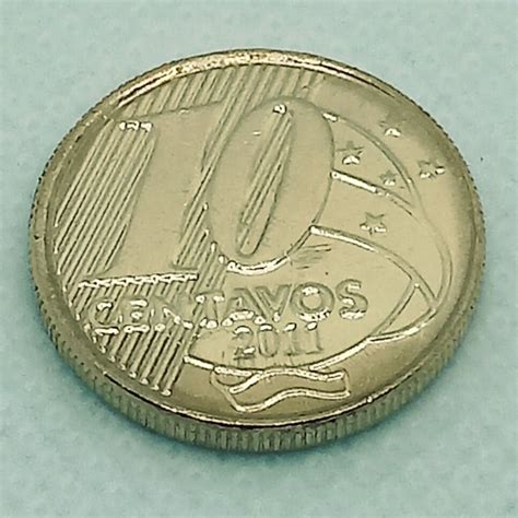 Contagem Numismática Moeda 10 Centavos 2011 Flor de Cunho