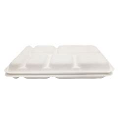 Eco Friendly Disposable Biodegradable Sugarcane Rectangular Trays