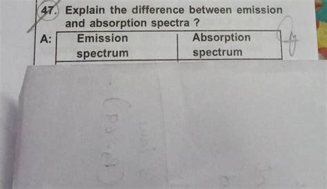 47 Explain The Difference Between Emission And Absorption Spectra