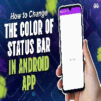 How To Change The Color Of Status Bar In An Android App