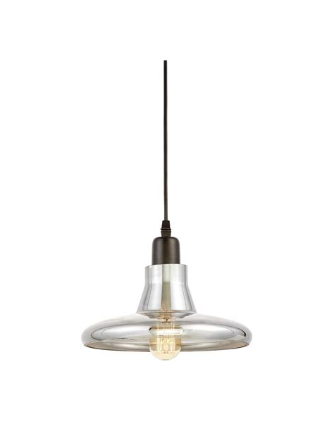 Altoni lampa wisząca czarna dymiony klosz LDP 7010 Lumina Deco