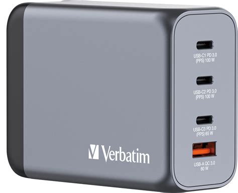 Verbatim 32204 GNC 200 200W 4 Port USB Type C Power Delivery 3 0 GaN