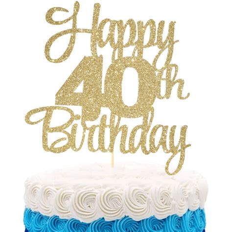 Buy Happy 40th Birthday Cake Topper 40th Birthday Cake Topper 40