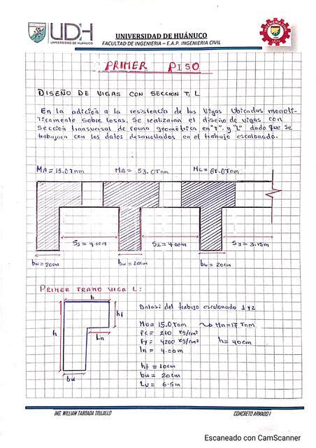 Dise O De Vigas En T Y L Apuntes De Ingenieria Civil Udocz