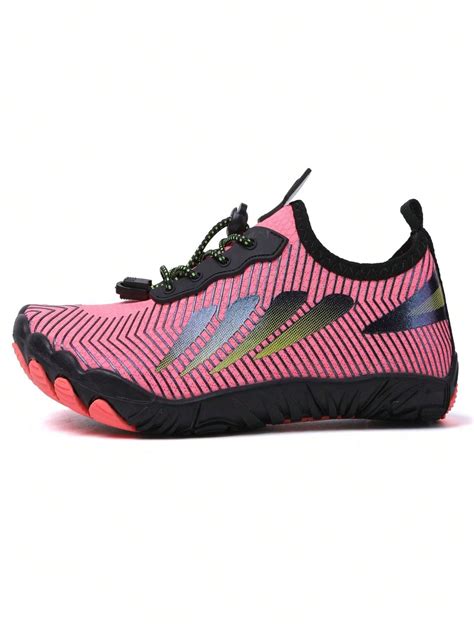 Womens Couple Sports Shoes Flat Soled Comfortable And Elastic Shoes With Rounded Toe And Magic