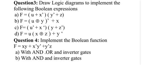 Solved Question3 Draw Logic Diagrams To Implement The Chegg