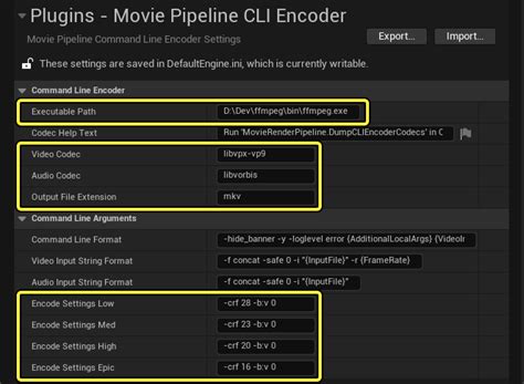 cinematic rendering export formats in unreal engine unreal engine 5 1 documentation
