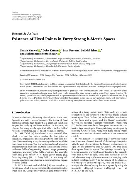 pdf existence of fixed points in fuzzy strong b metric spaces