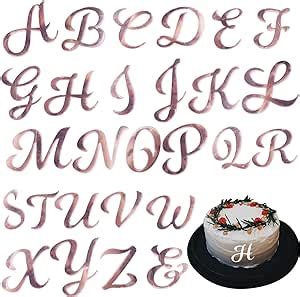 Acrylic Alphabet Cake Topper Personalized Letter Cake Toppers A Z