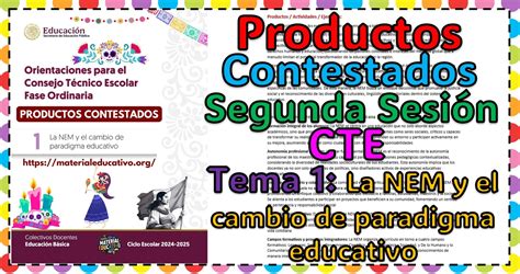 Productos Contestados Del Tema 1 La NEM Y El Cambio De Paradigma