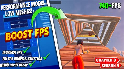 Best Fortnite Performance Mode Settings Chapter Season Youtube