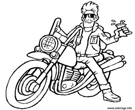 Coloriage Moto De Course Dessin Moto Imprimer