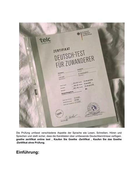 PPT Kaufen Sie Das Goethe Zertifikat Ohne Prüfung 2 1 PowerPoint