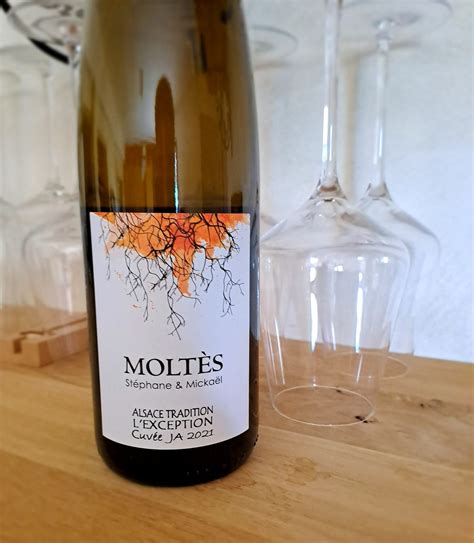 Vin blanc d Alsace L Exception Cuvée JA 2021 Domaine Moltès Les
