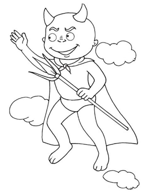El Diablo Para Colorear Imprimir E Dibujar ColoringOnly