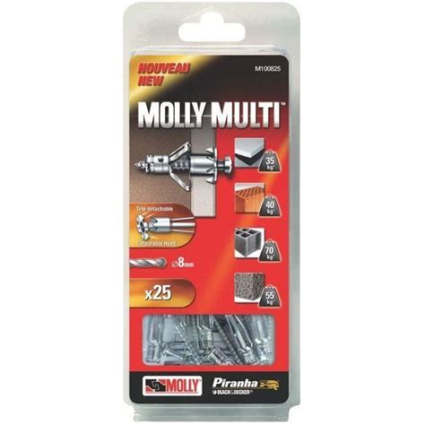 Chevilles Molly Multi 4x37 Avec Vis Agglo Bl25 Cdiscount Bricolage