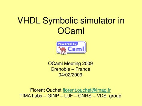 ppt vhdl symbolic simulator in ocaml powerpoint presentation free download id 5899113
