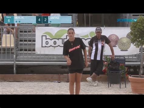 Replay Pétanque Tête à tête Mondial Jeunes Quart de finale à