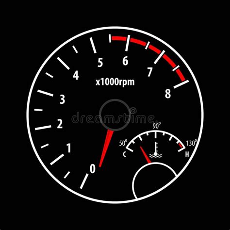Car Engine Temperature Gauge Hot And Cold Symbols Vector Illustration