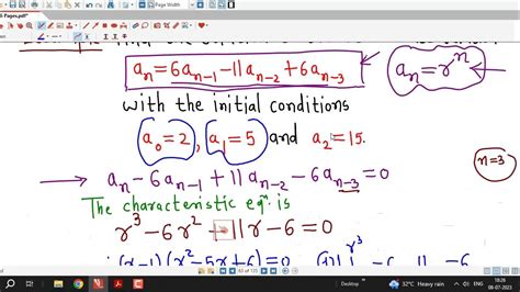 lec6 recurrence relations solution of linear homogeneous recurrence relations youtube