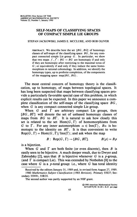 pdf self maps of classifying spaces of compact simple lie groups