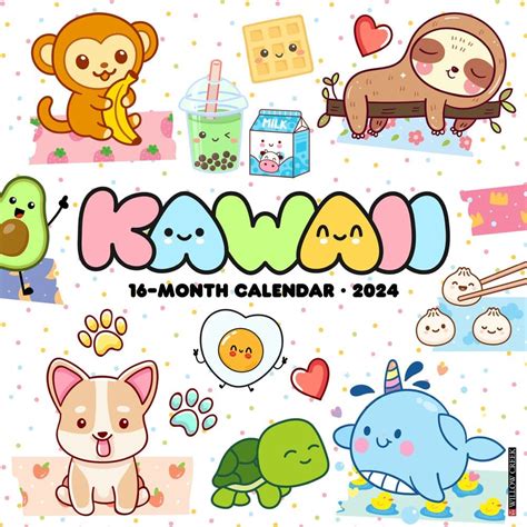 Kawaii Printable Calendar 2024 Timmy Louise