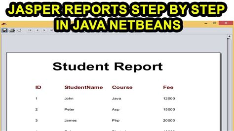 Jasper Reports Step By Step In Java Netbeans YouTube