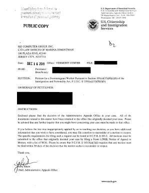 Fillable Online PUBLIC COpy USCIS Fax Email Print PdfFiller