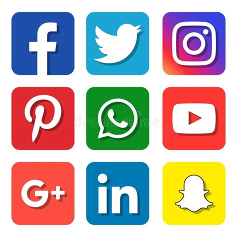 Sociale Media Pictogrammen Redactionele Foto Illustration Of Ambtenaar