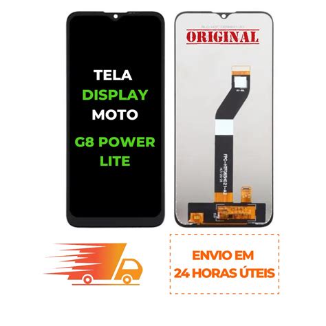 Tela Frontal Display MOTO G8 Power Lite XT2055 Touch Original ARO