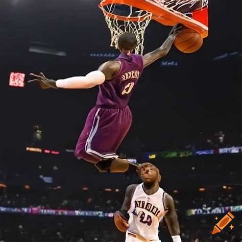 Lebron James Dunking On Mickey Mouse On Craiyon