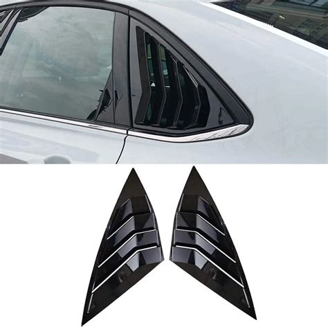 Pair Rear Window Side Vent Shutter Louver Cover Trim For VW Jetta A7