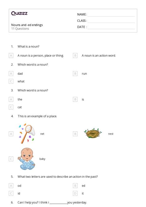 Inflectional Endings Worksheets On Quizizz Free Printable