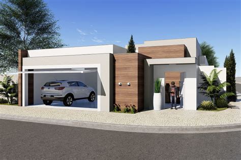 Planta de casa de esquina portão Projetos de Casas Modelos de