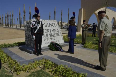 EL ALAMEIN AL SACRARIO ITALIANO IL SOTTOSEGRETARIO RAUTI ED IL