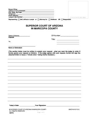 Fillable Online Superiorcourt Maricopa PROCEDURES WHAT TO DO WITH THE