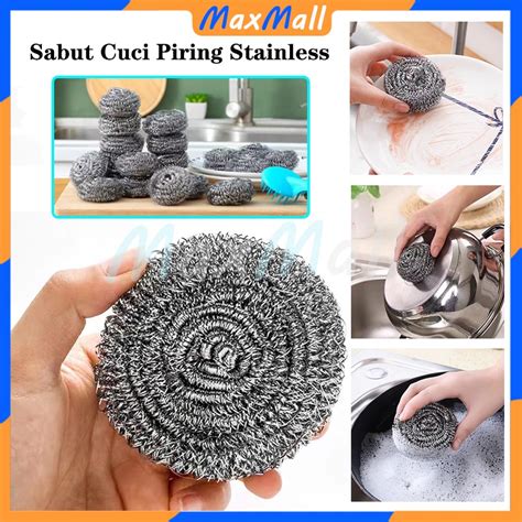 Jual Spon Kawat Cuci Piring Serabut Sponge Cleaning Ball Baja Anti