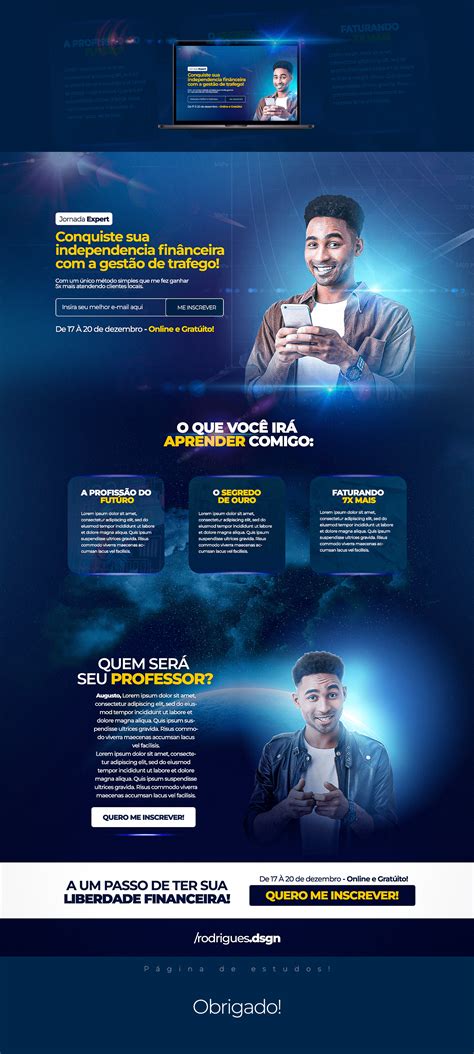 LANDING PAGE GESTOR DE TRÁFEGO ESTUDO on Behance