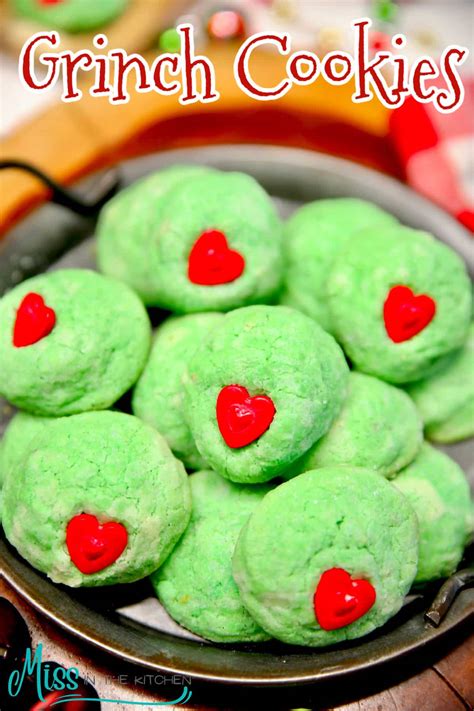 Grinch Cookies Recipe Easy Pistachio Pudding Cookies Miss In The