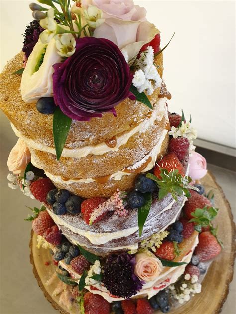 From The Top Naked Wedding Cake Rosie Shaw Cake Company Bristol