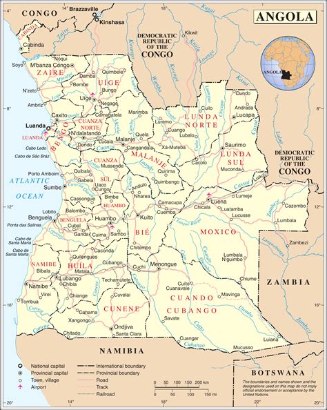 Map Angola Political Map Worldofmaps Net Online Maps And Travel