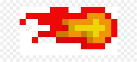 Fireball Mario Pixel Art Minecraft Png Fireball Transparent Free
